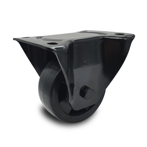 Black economy polyurethane fixed castor | Fixed brake | Castors | VPSS ...